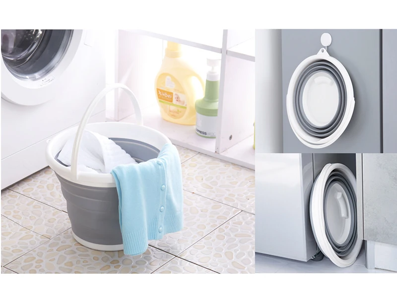 Household 10l Foldable Cleaning Washing Round Collapsible Folding Water ...