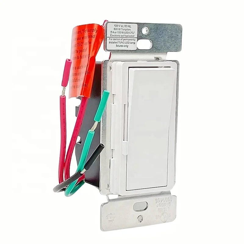 Factory 120v On/off Wall Switch Rocker Single Pole 3-way Slider Dimmer ...