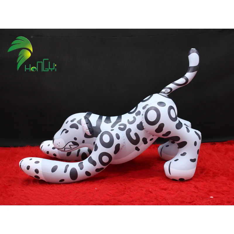 Customized Animal Toy Balloon Pvc Inflatable Gray Bare Teeth Leopard ...