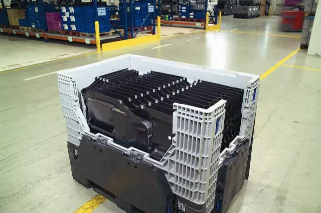 Plastic Pallet Box Closed Plastic Folding Cardboard Crate Forklift ...