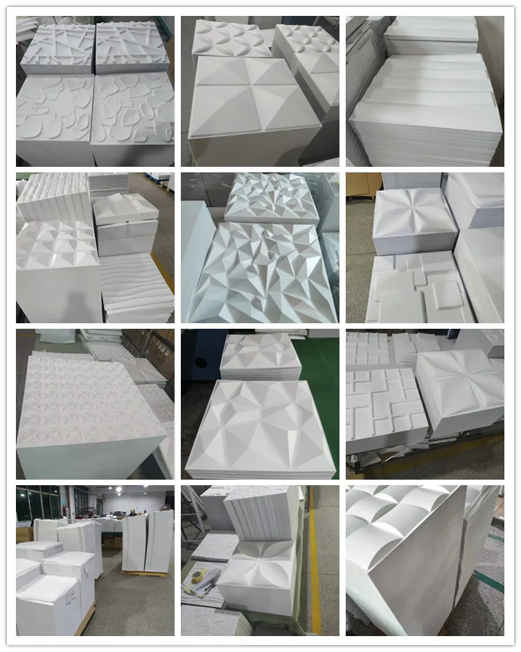 500*500mm Pvc Laminated Wood Grain 3d Wall Decor Panels Wallpaper New ...