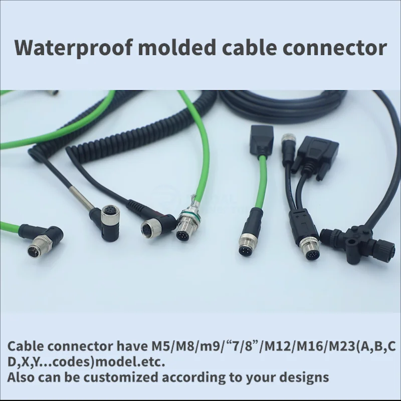 M12 To M8 Cable Male Female Straight Right Sensor Shielded Connector Pvc Pur Ip67 Ip68 ...