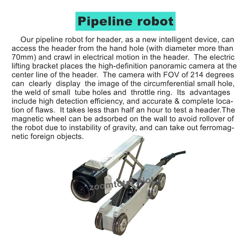 Magnetic Wheels Pipeline(diameter Greater Than 82mm) Robot Elevating ...
