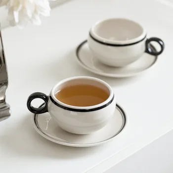 Medieval Hand-painted Retro Ceramic Coffee Tea Cups Exquisite Afternoon ...