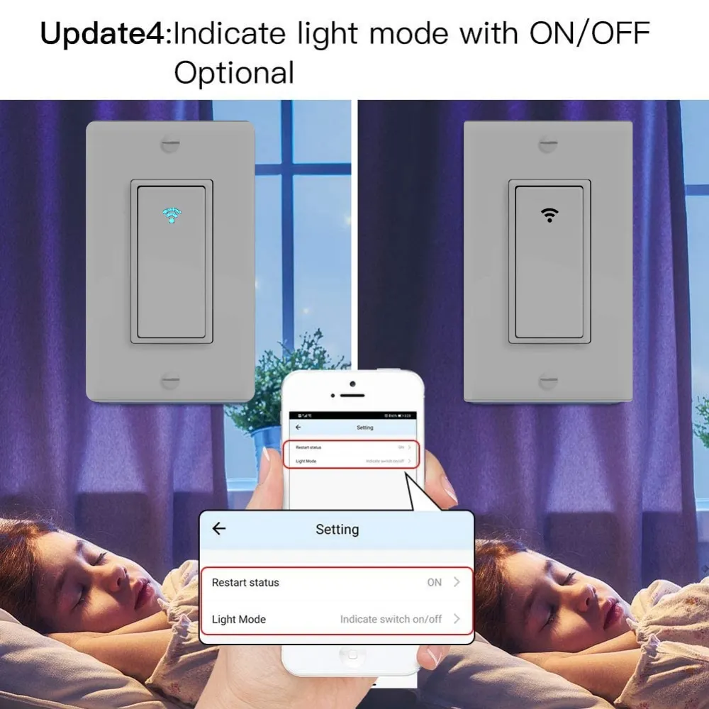 With Alexa Smart Wifi Light Switches,Wireless Switch Remote/voice ...