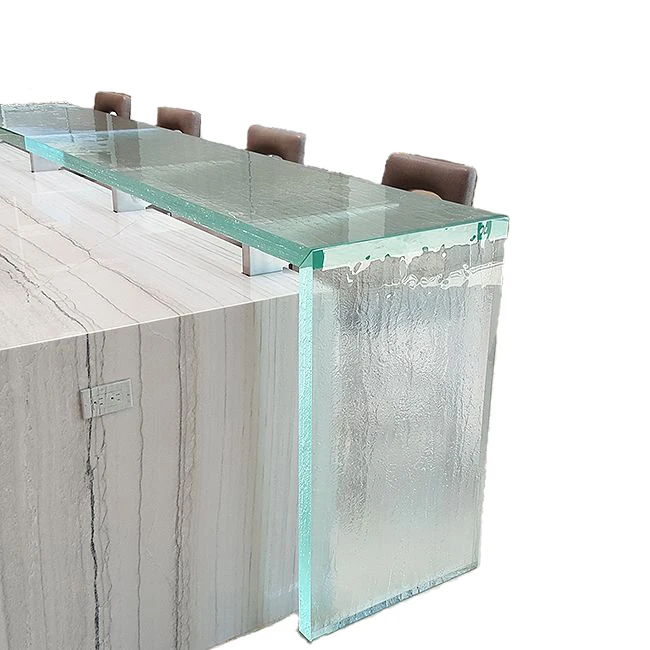 Decorative Cast Glass Table Top Cabinet for Kitchen