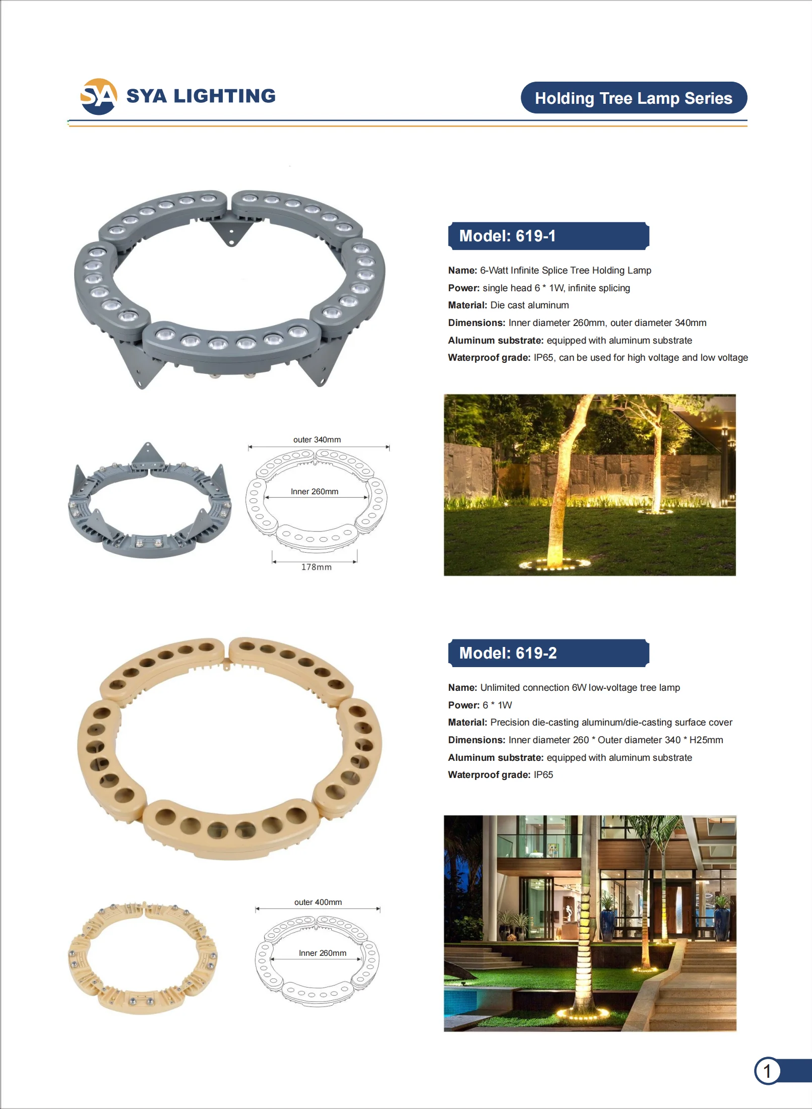 SYA-619-17 Manufacturer Led Tree Hugging Light Waterproof 12W 18W 24W ...