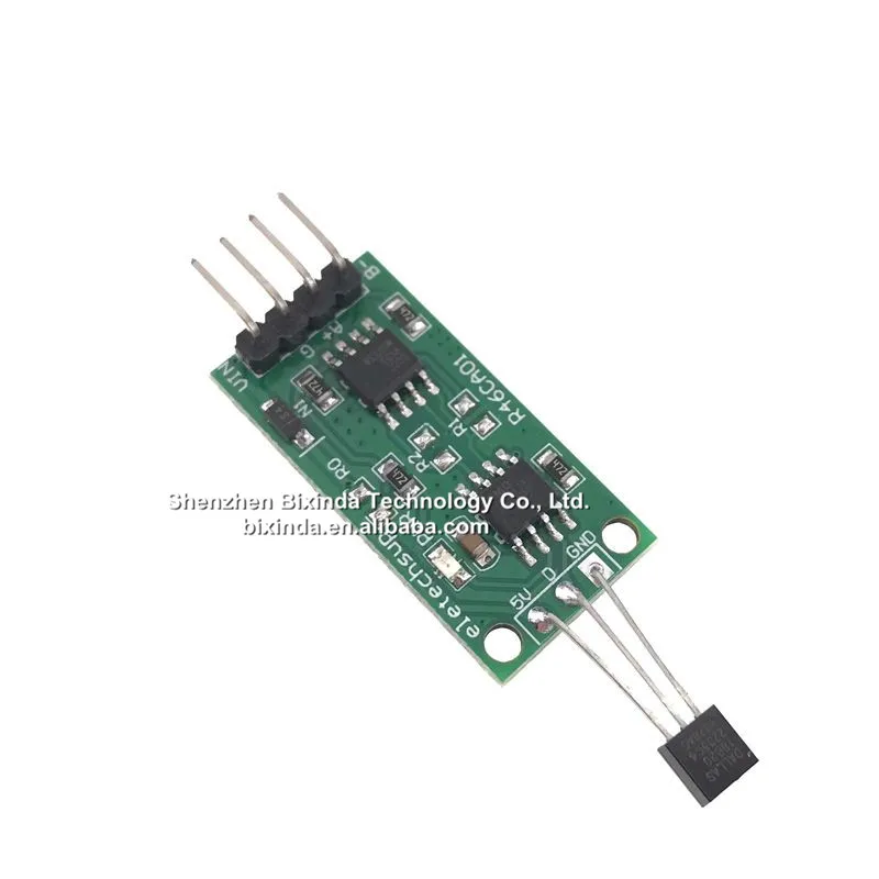 6-25v Rs485 Ds18b20 Temperature Sensor Modbus Rtu Serial Port Remote Acquisition Module Plc ...