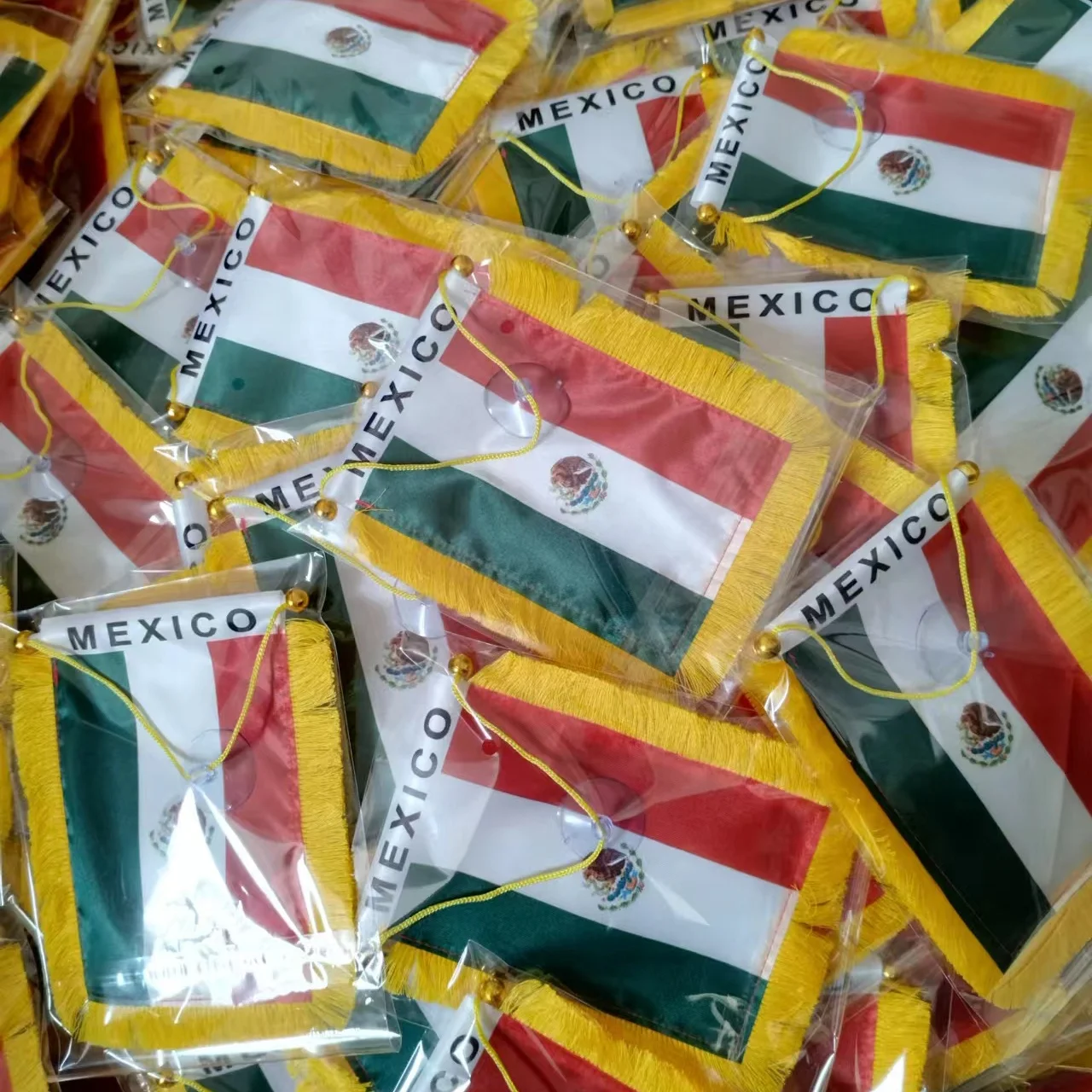 Mini Mexico Pennants - Durable 4''x6'' Flags for Cars