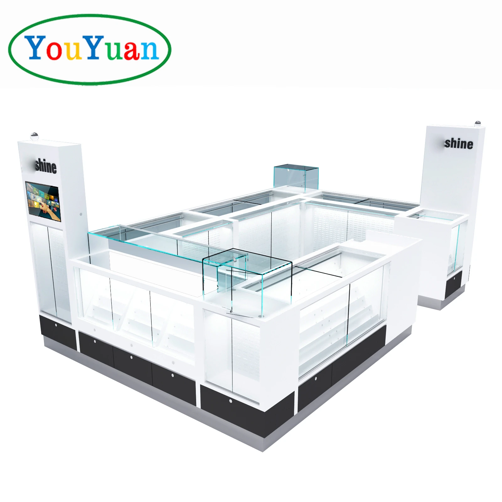 Shop Counter Table Design to Display Mobile Phone Glass Display Counter ...