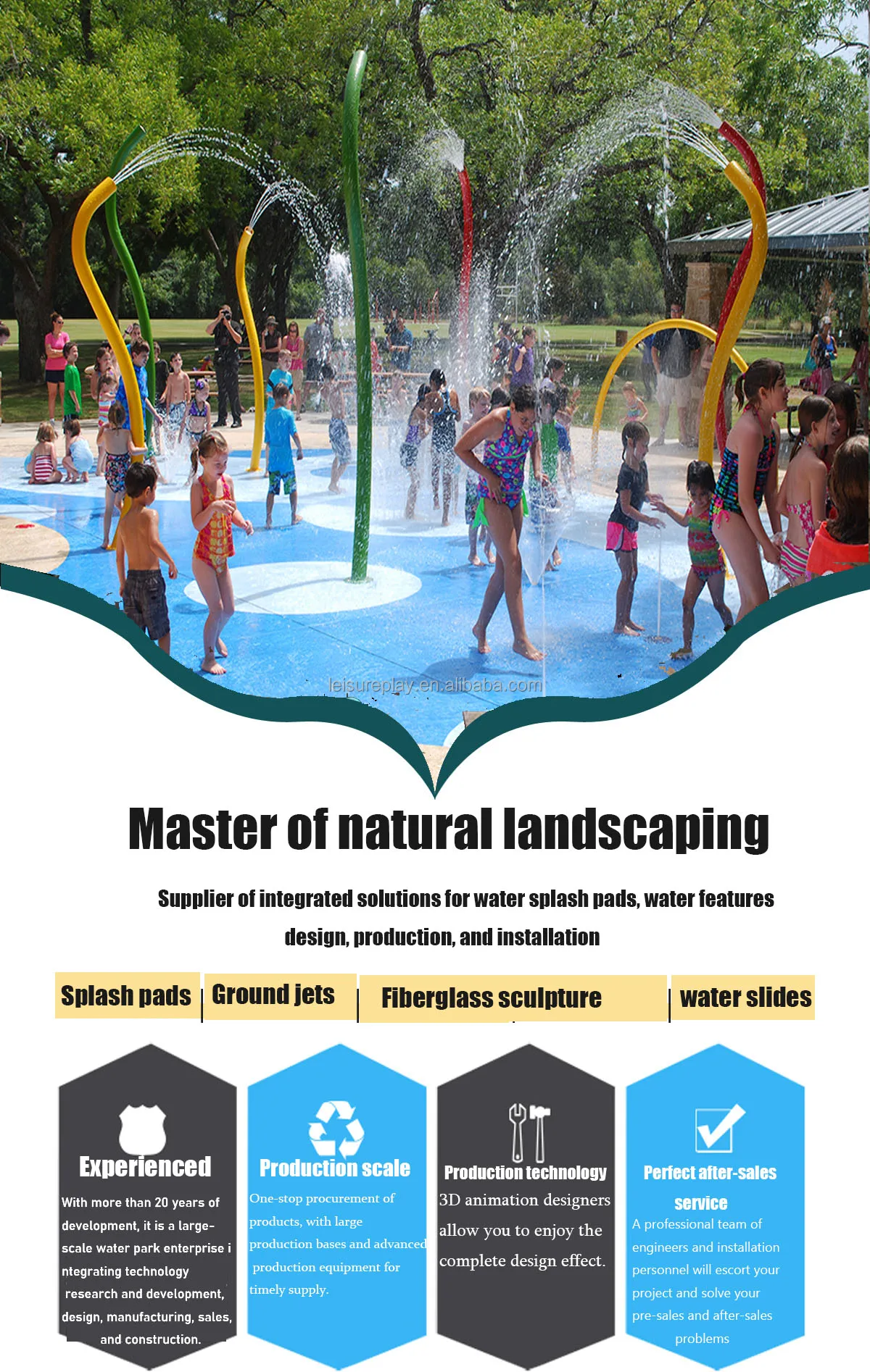 Water Splash Pad Kids Play Feature Water Pool Sprinkler Equipment ...