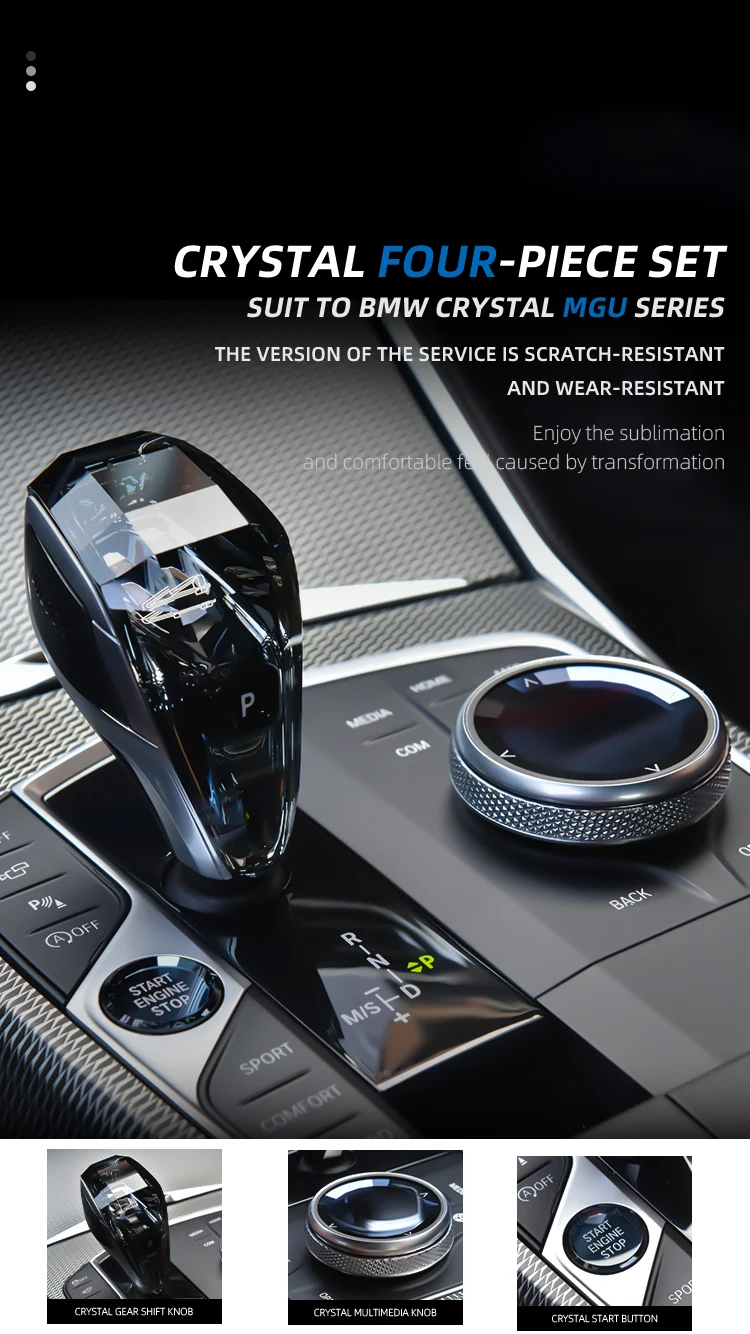 BMW Car Interior Upgrade - Crystal 3-Piece Set Speed Knob