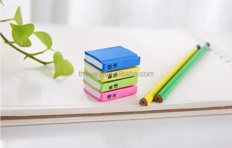 Cute Kawaii Notebook Book Shaped Eraser Set of 4 Pcs| Alibaba.com