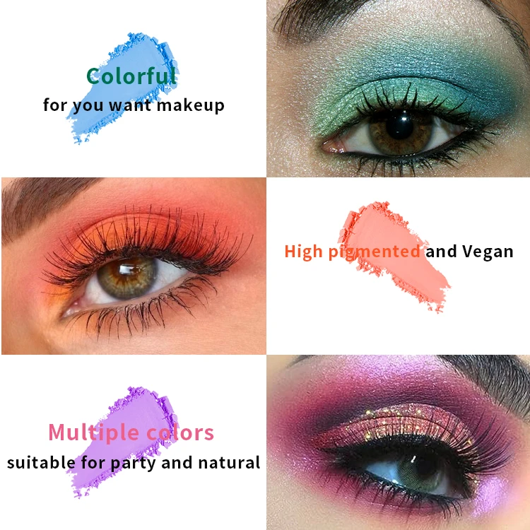 Custom Vegan Quality Eye Shadow Palette High Pigmented Glitter Makeup ...
