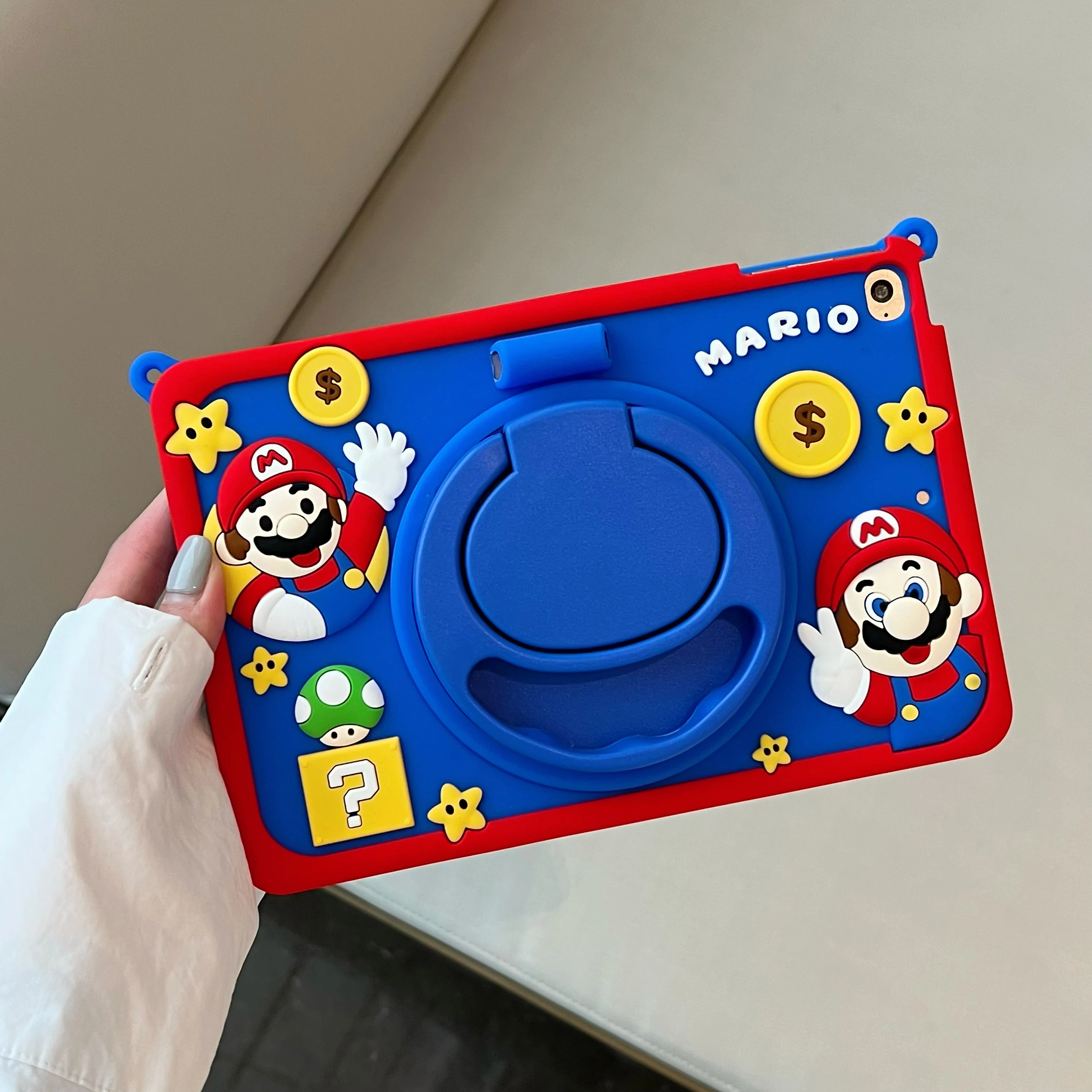 Cartoon Case Super Mario Bros 360 Rotating Tablet Case For Ipad 10th ...
