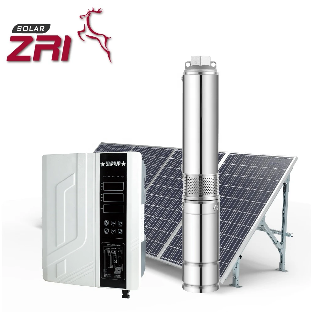 Zri 3" 1.5hp 12 Volt Dc Deep Well Solar Borehole Water Pump Submersible ...
