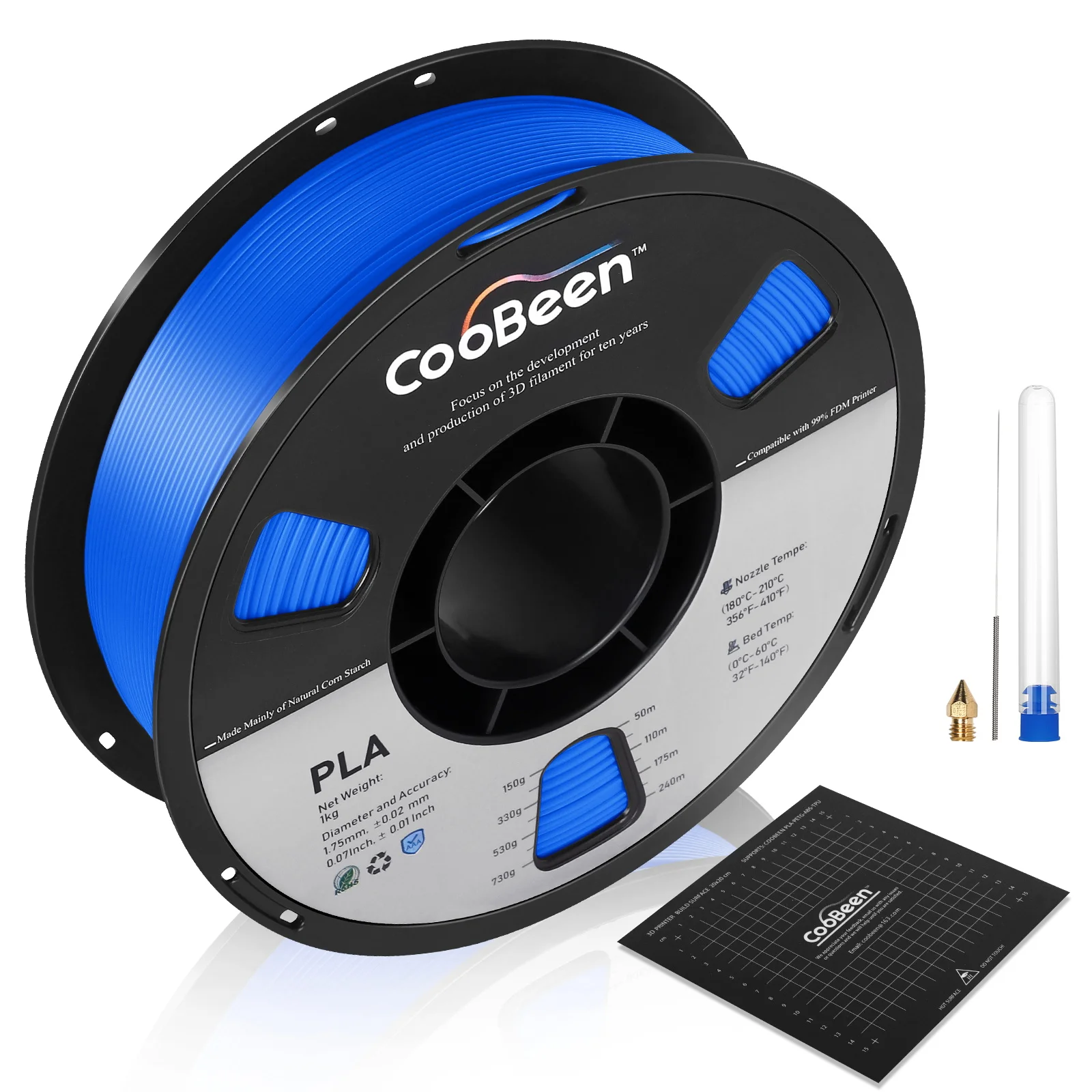 Coobeen 3D Printing Filament ABS PLA 1.75mm 1kg Spool