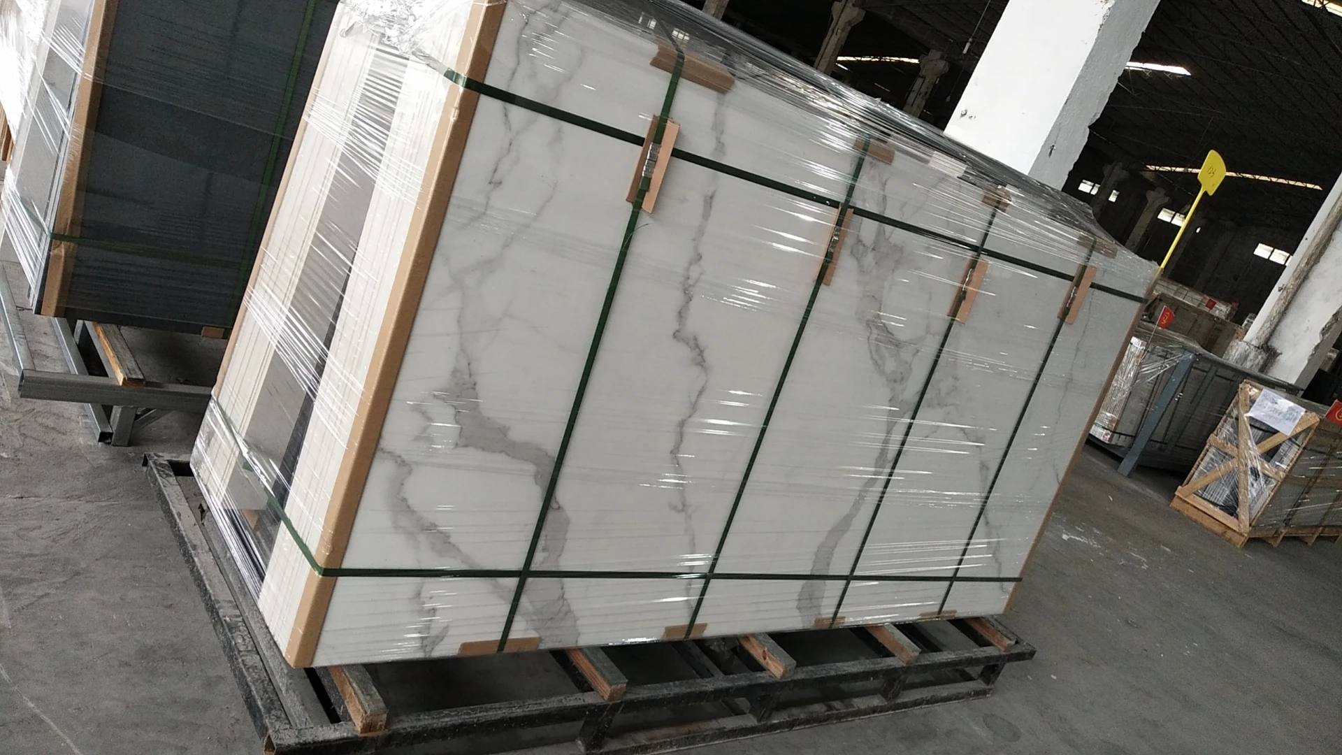 3200x1600 Mm White Marble Look Slab Sintered Stone Porcelain Tiles ...