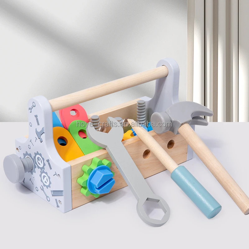 Hot Sale Screw Assemble Disassemble Toolbox Educational Toy Wooden Tool ...
