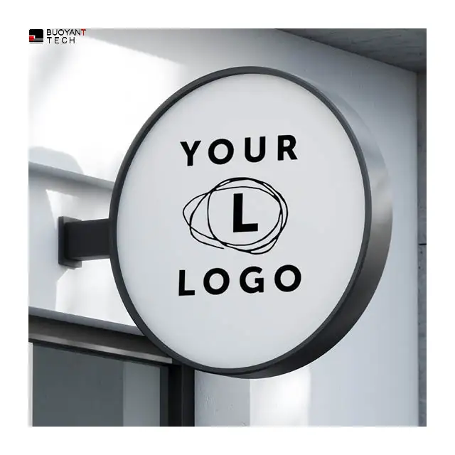 70cm Custom Backlit Sign Led Circle Double Sided Light Box Sign Circle ...