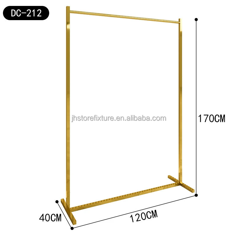 Luxurious Wall Mounted Shiny Gold Stainless Steel Rack