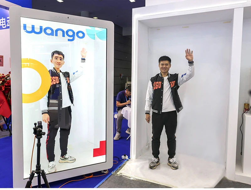 86 Inch Human Size Interactive 3d Hologram Box Transparent Lcd Showcase ...