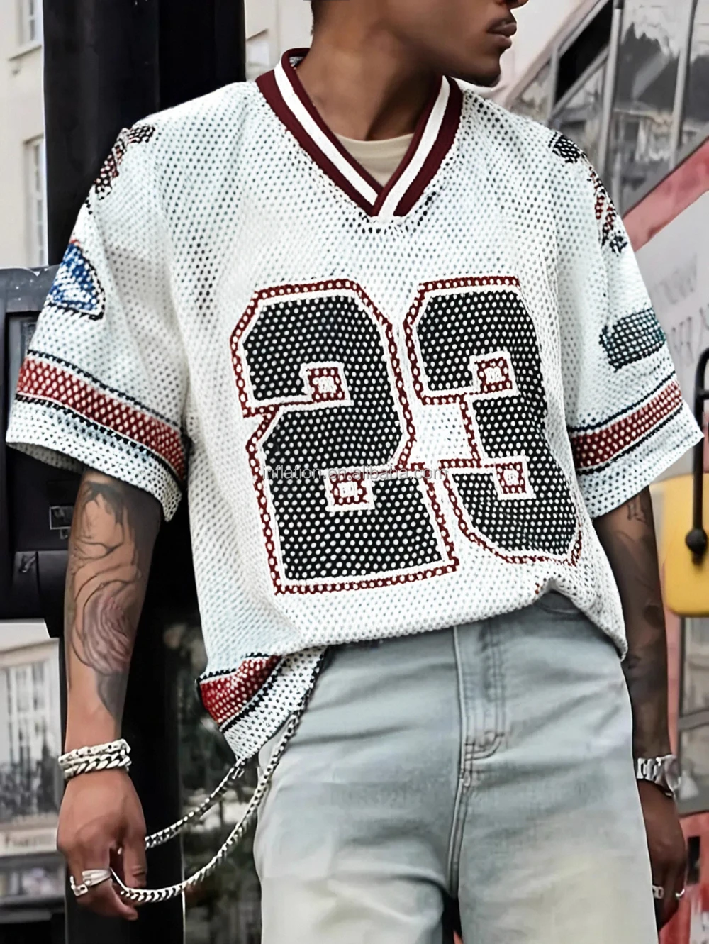 QUICKSHOW Streetwear Crop Oversized Vintage Boxy Fit Football Jerseys