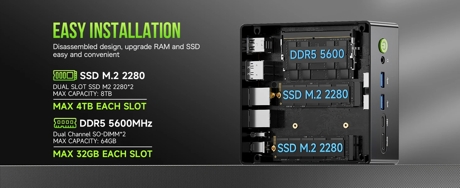 Gmktec K11 Gaming Desktop - AMD R9 8945HS Mini PC