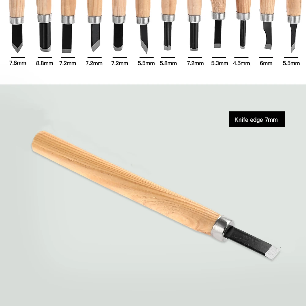 Woodworking Wood Carving Tools Set Of 12 Chisels Gouges And Woodworking ...