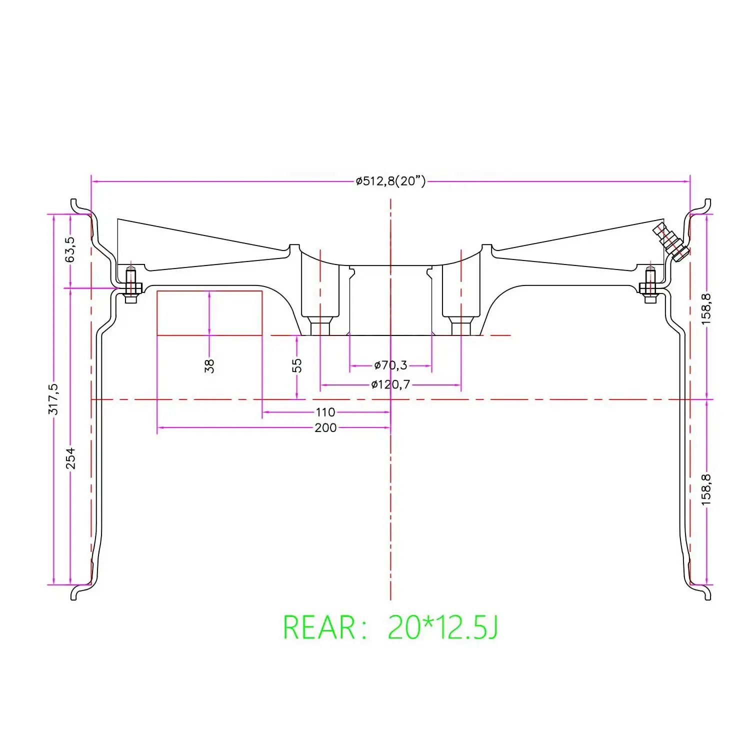 Pwc Forged Deep Dish Rims 3 Piece Deep Concave 15 Inch Alloy Wheels For ...