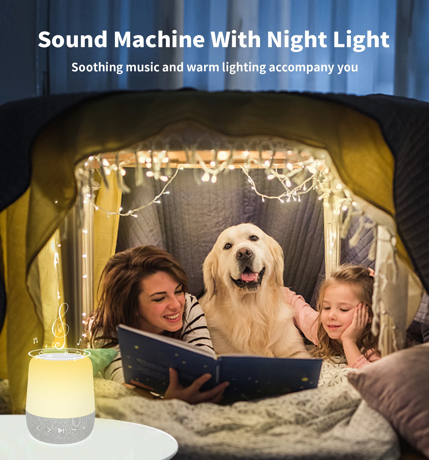Hi-FiD Touch Lighting Control Therapy White Noise Sound Machine With 30 ...