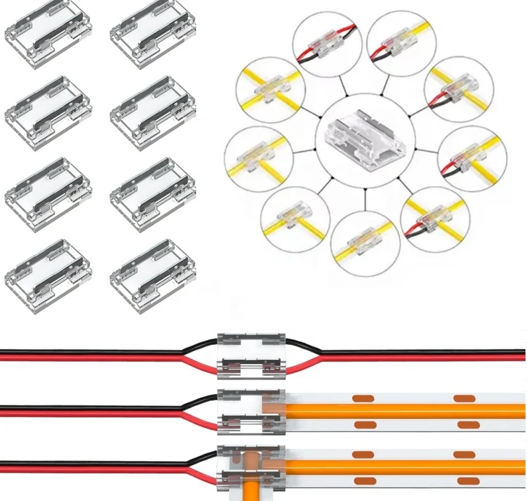 Strip to Strip Solderless COB Connectors with 9-in-1 Multi Functions ...