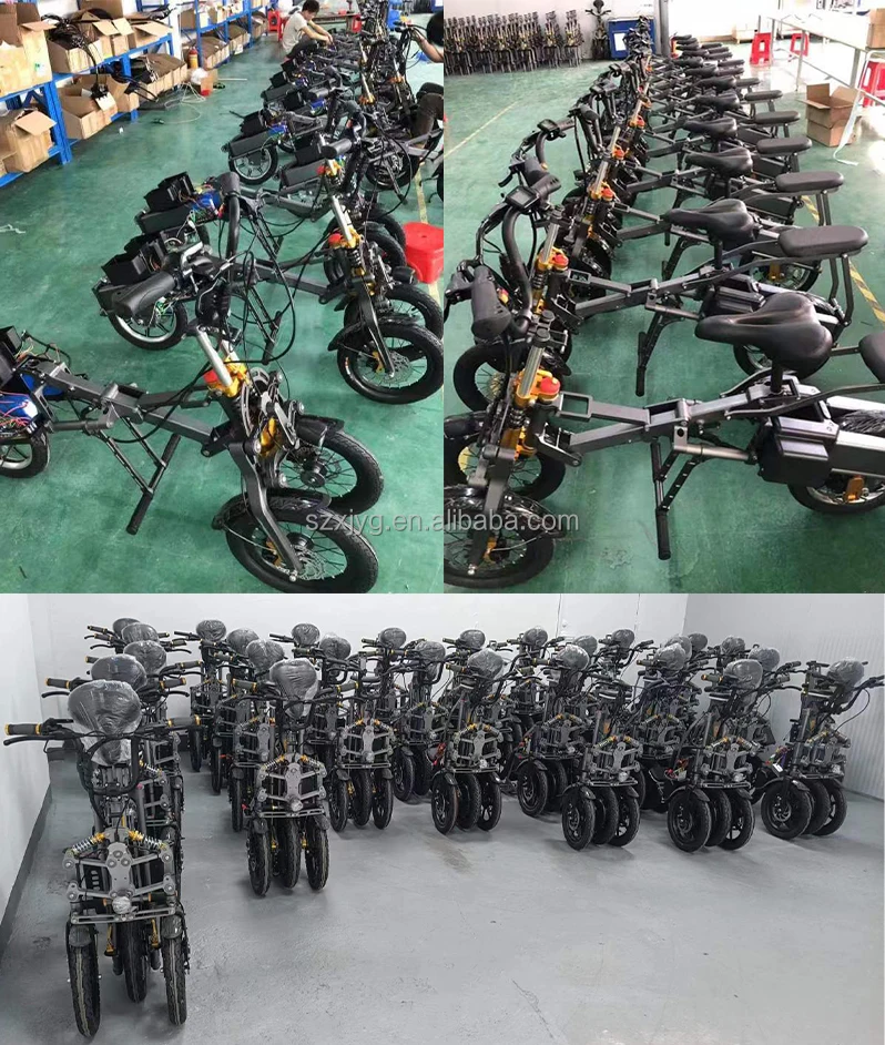 Afreda S6 Foldable 3 Wheel Electric Bicycle, 48V 500W E-Bike with 14 ...