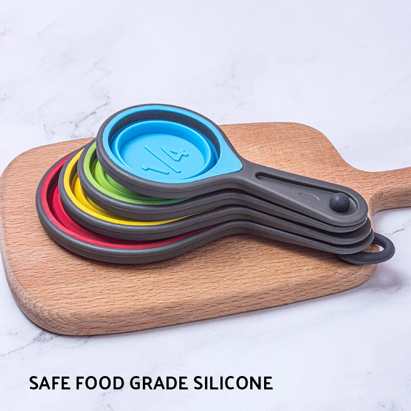 Measuring Cups And Spoons Set Collapsible Measuring Cups With Engraved ...