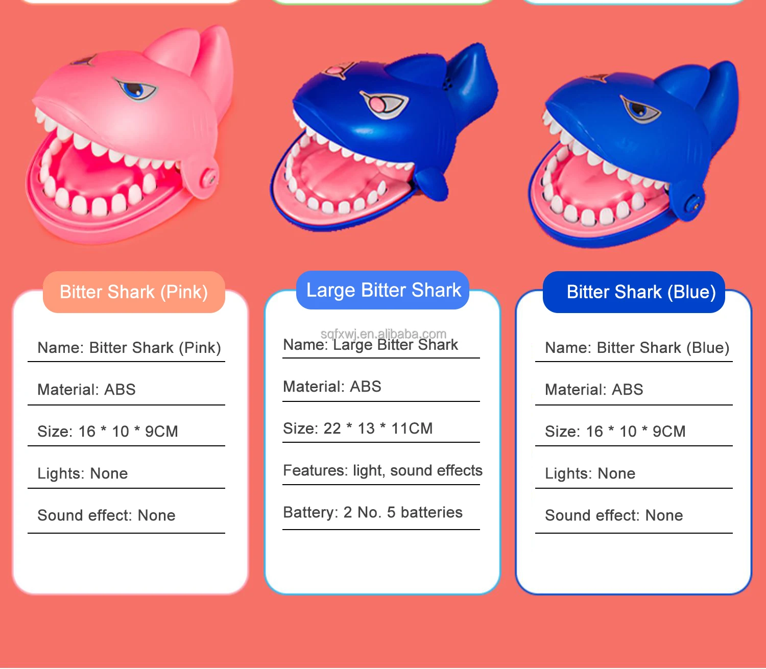 Novelties Shark Mouth Bite Finger Toy Educational Toys For Kids ...