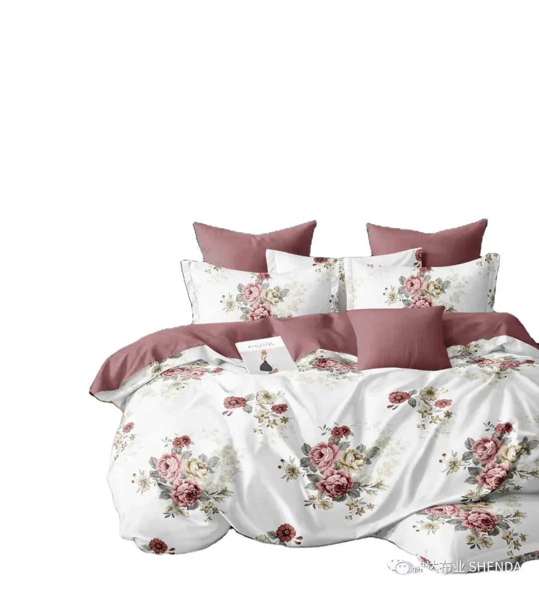 Plant Design Customized 100% Cotton Printed Comforter Set Modern Style ...