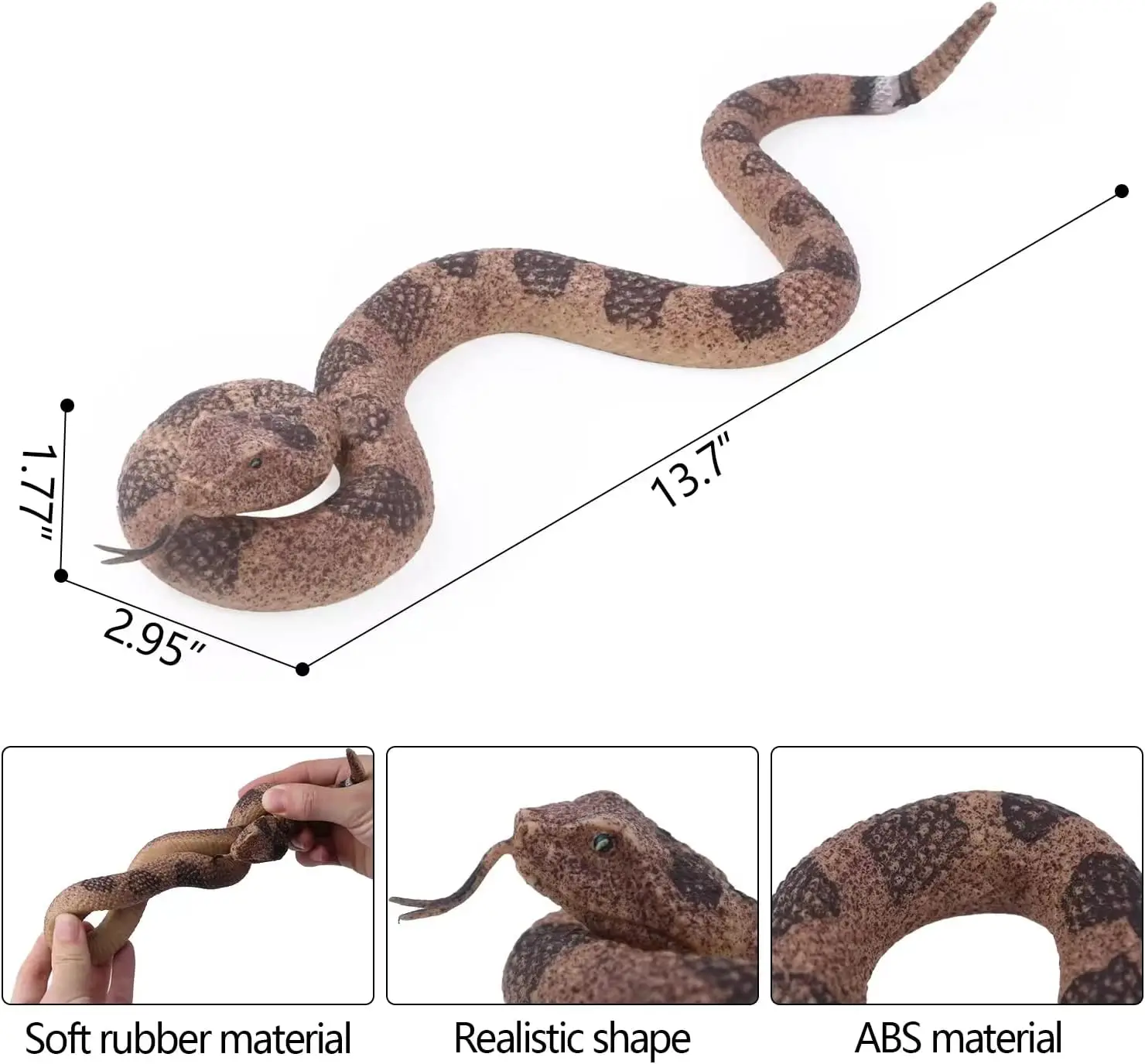 Realistic Rubber Toy Snake for Halloween Prank & Gifts