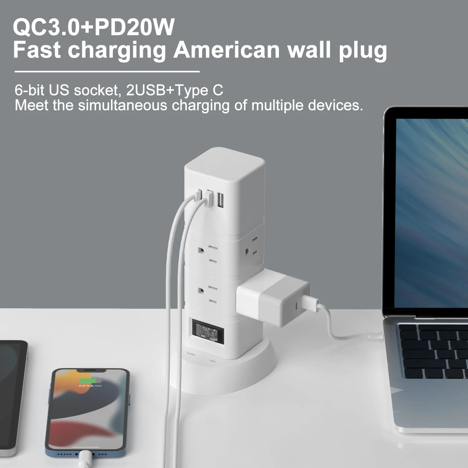 Multi Electrical Outlets Power Strip Vertical Tower Socket Outlet Pop ...