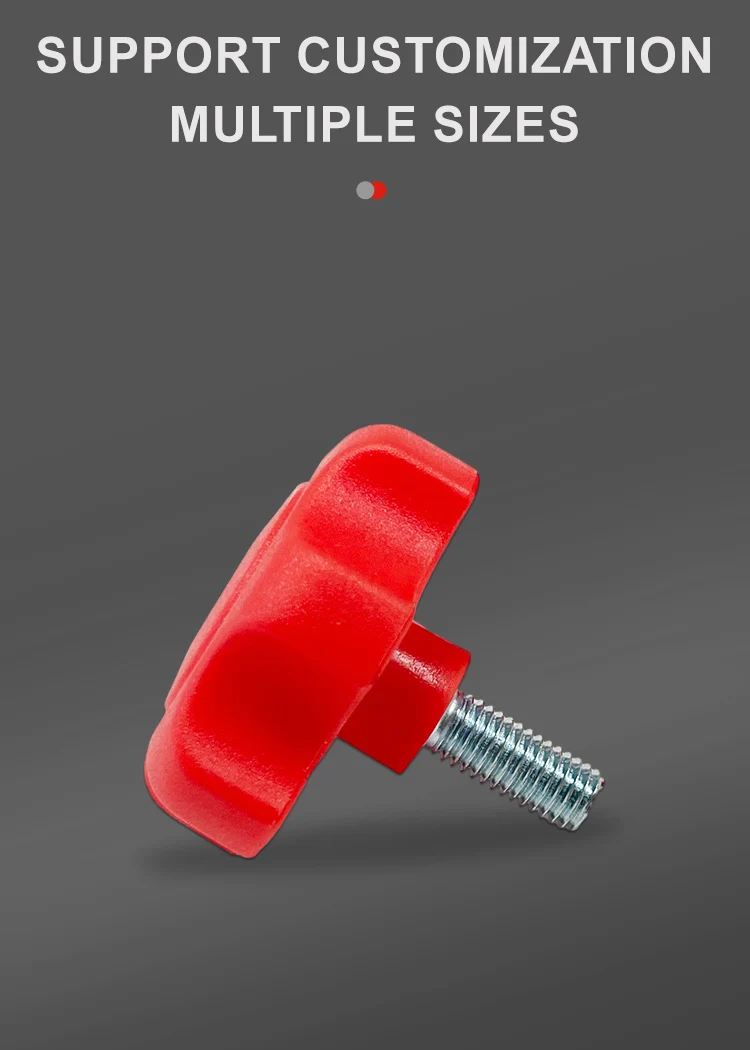 M4 M5 M6 M8 M10 Red White Black Plastic Head Six Star Decorative Handle ...