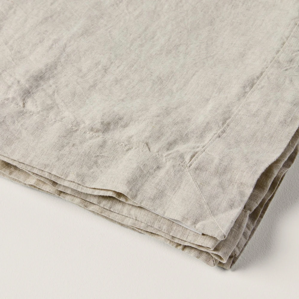 Indigo Big French Flax Linen Tablecloth With Handmade Mitered Corner ...