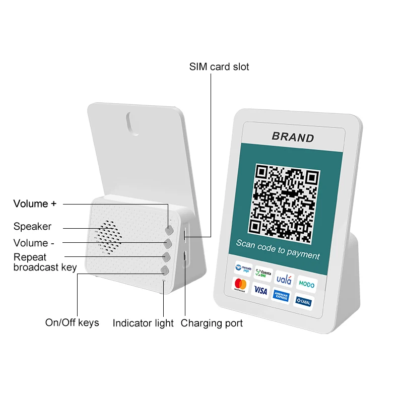 Y50A Payment Speaker - Beidou Positioning & 4G/WIFI Dual Mode
