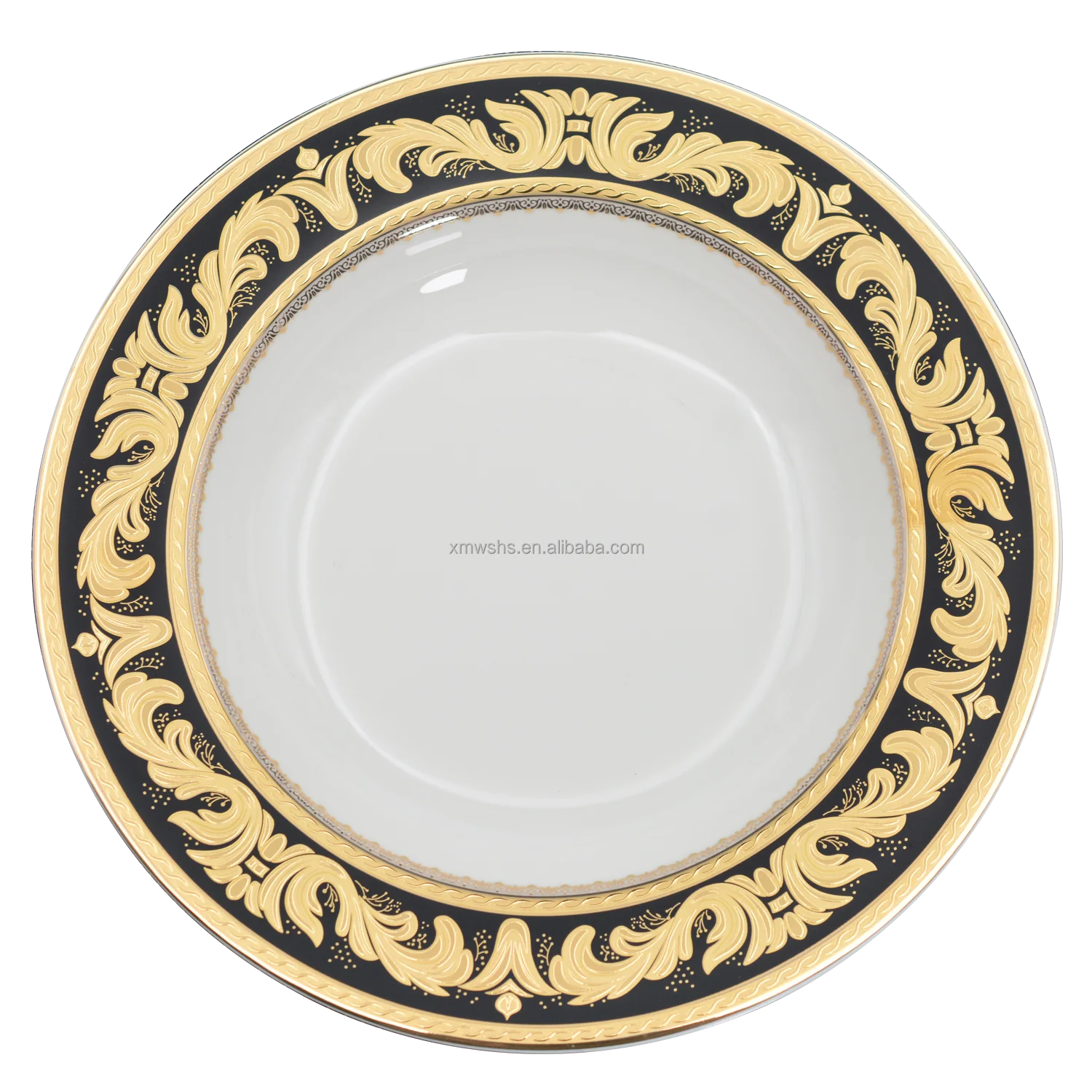 Royal Style Embossed Real Gold Dinnerware Set,Luxury Plates Bowls Set ...