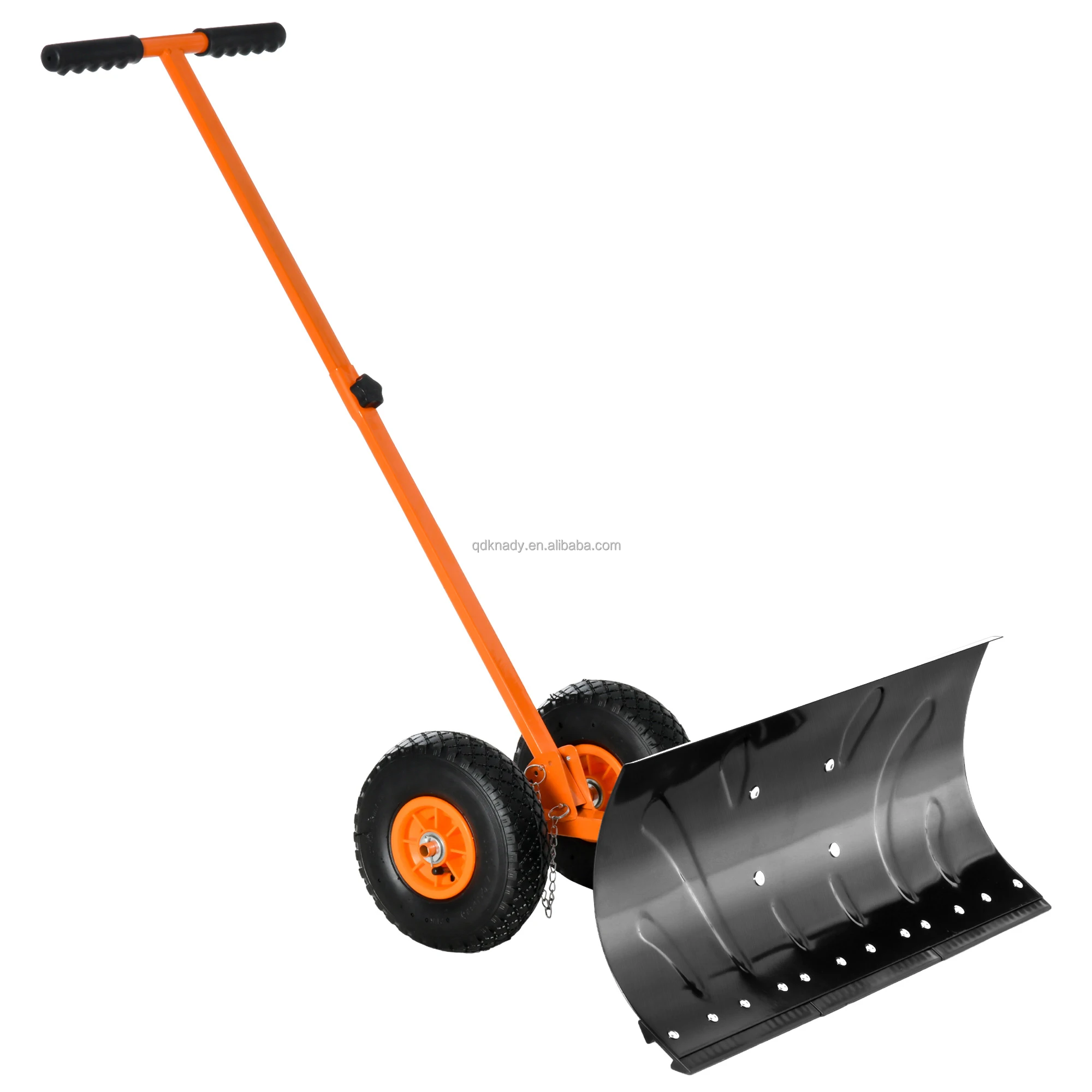 Costway Heavy-Duty Metal Snow Mover Adjustable Wheeled Snow Pusher Shovel Customizable OEM ...