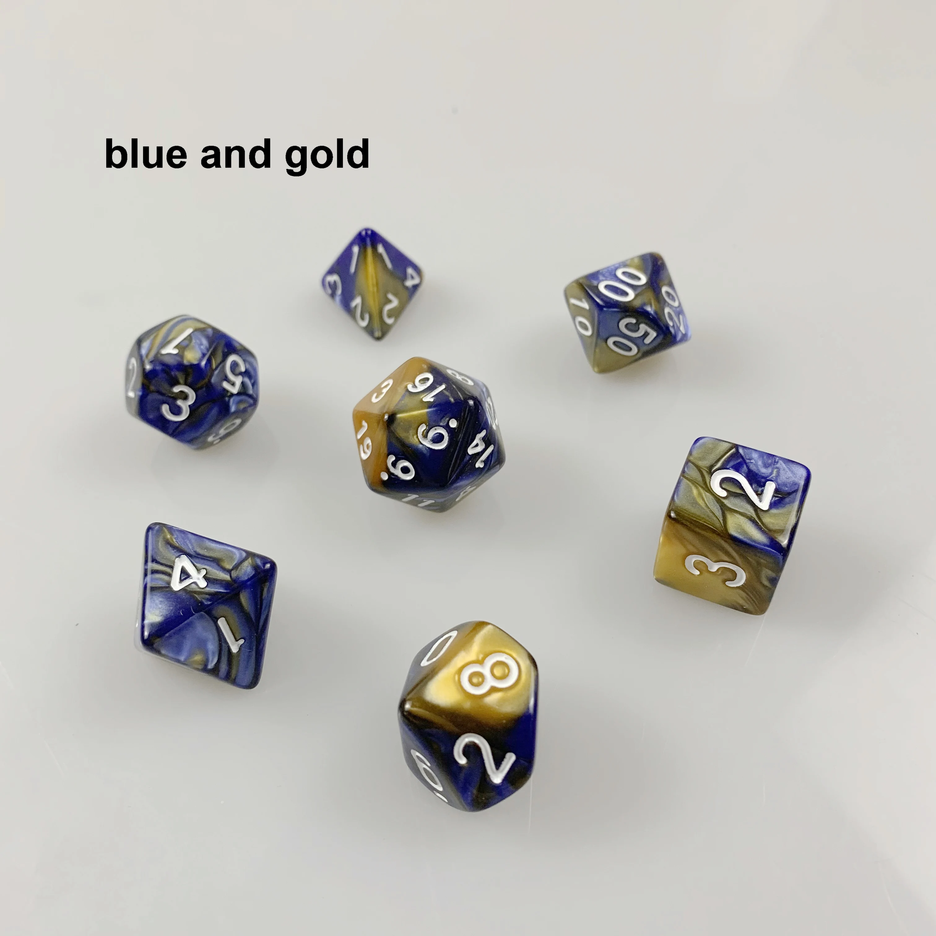 Custom Polyhedral Dice Sets for DND RPG - Double Colors