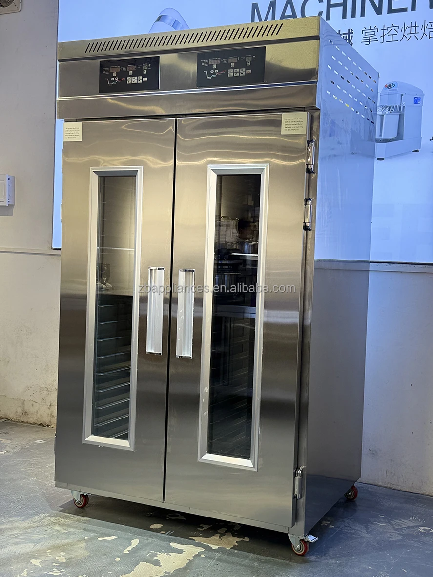 36 Trays 2 Doors Chiller Frozen Digital Bread Dough Proofer Machine ...
