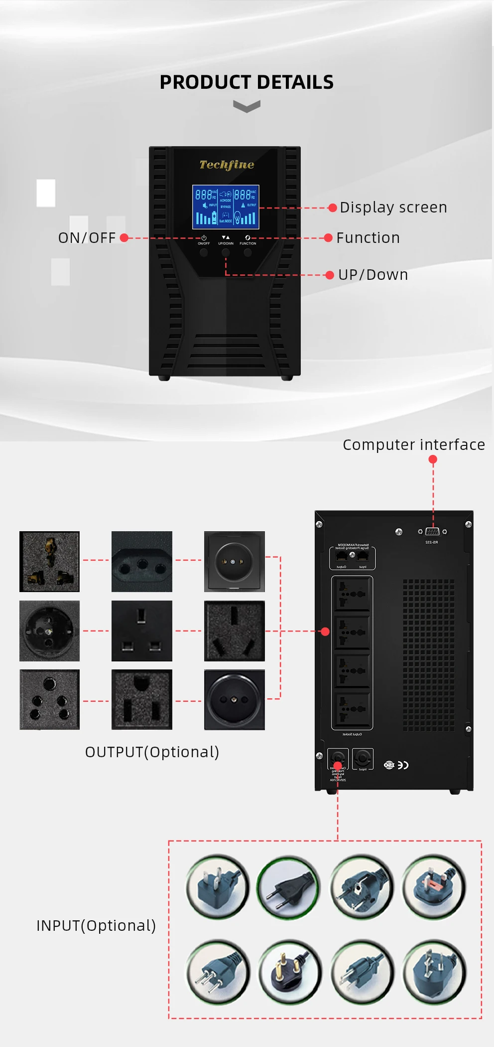 Line Interactive 6kva 4800w Ups With/without Battery 12v 220v 2kva 3kva 6kw 10kw Ups Backup For ...