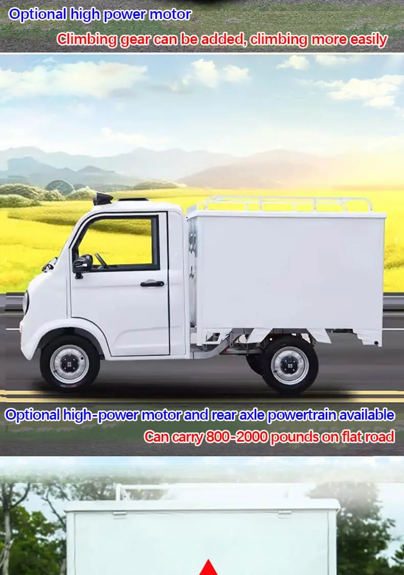 Mini-Truck-Cargo-Box Truck Light Bike Chinese Small Cargo Trucks Van ...