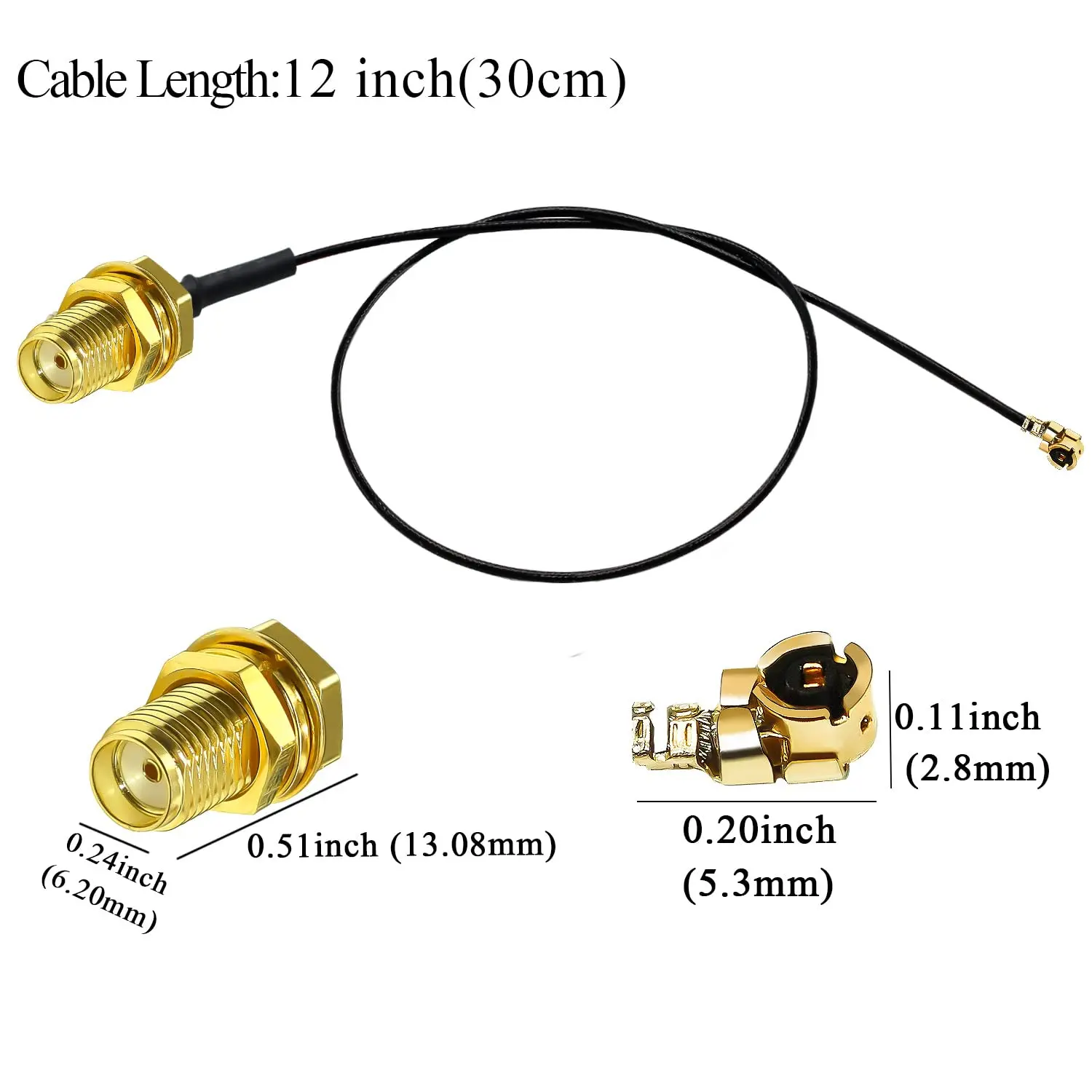 Ufl To Sma Connector Cable Rf Coaxial Ipx 1.13 Cable With Rp Sma Female ...