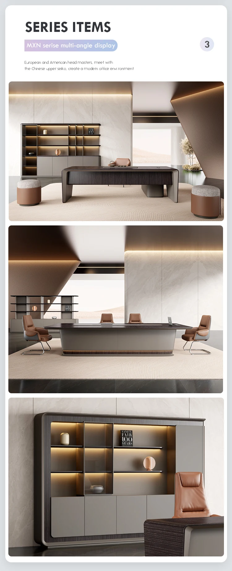 Modern L-Shape Single Chief Officer Desk E0 MDF Executive Office ...