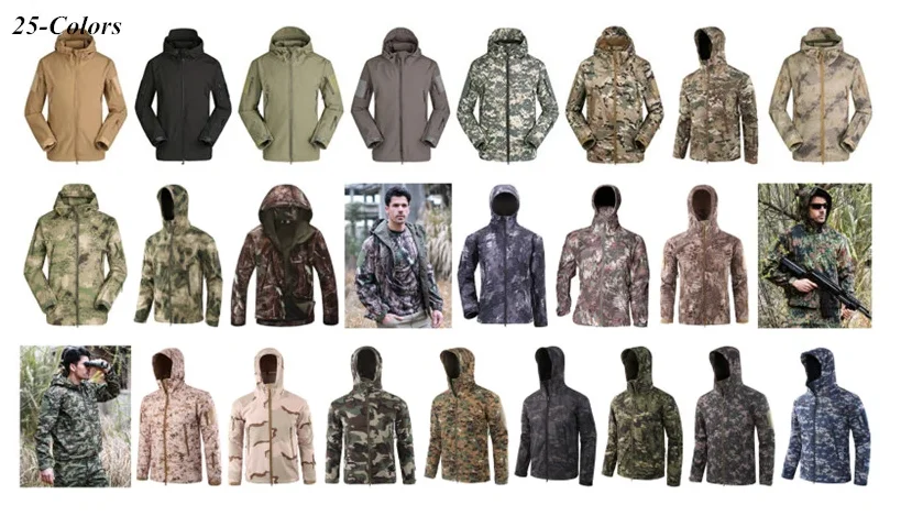 Esdy 25 Colors Hoodie Outdoor Uniform Tactical Soft Shell Hunting Jacket - Buy Hunting Jacket ...